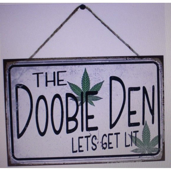 Decor | Accents | The Doobie Den Lets Get Lit Weed Wooden Sign Trippy ...
